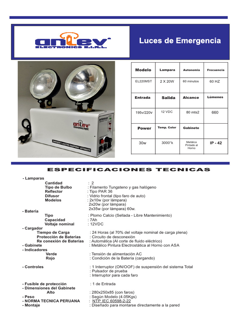 Anlev 2X20W Gabinete Metal Ip42-2 | PDF | Fuente de alimentación ...