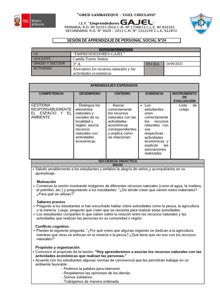 Recursos Naturales y Actividades Económicas | PDF | Naturaleza | Recurso