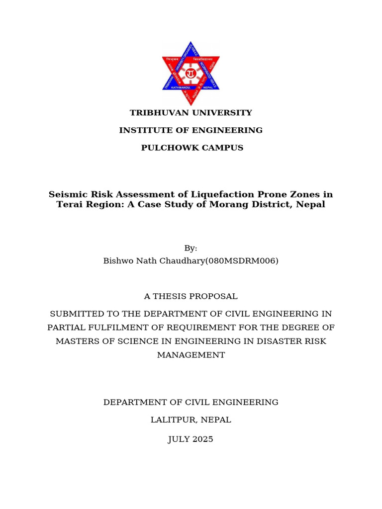 Bishwo Nath Chaudhary - Thesis Proposal | PDF | Earthquakes ...
