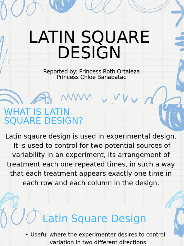 RSRCH Latin Square Design | PDF