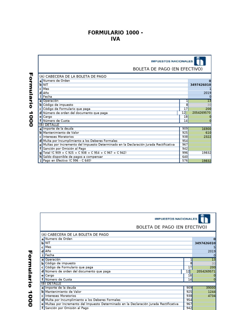Formulario 1000-1 | PDF | Multa (pena)