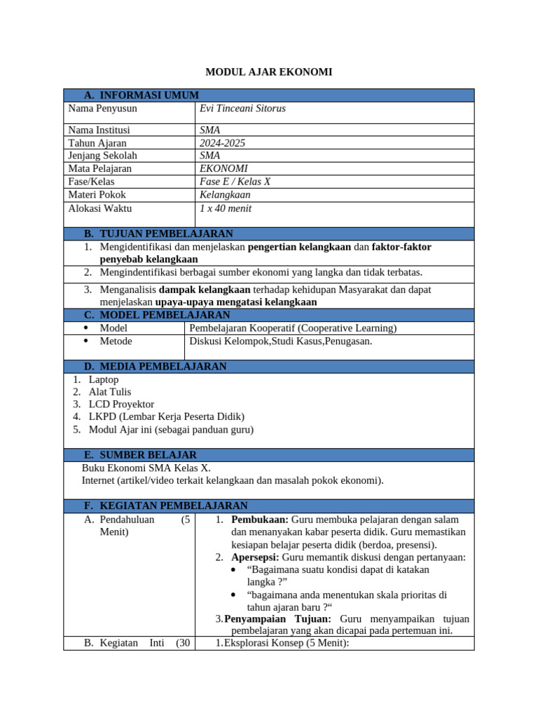 Modul Ajar Evi str2 | PDF