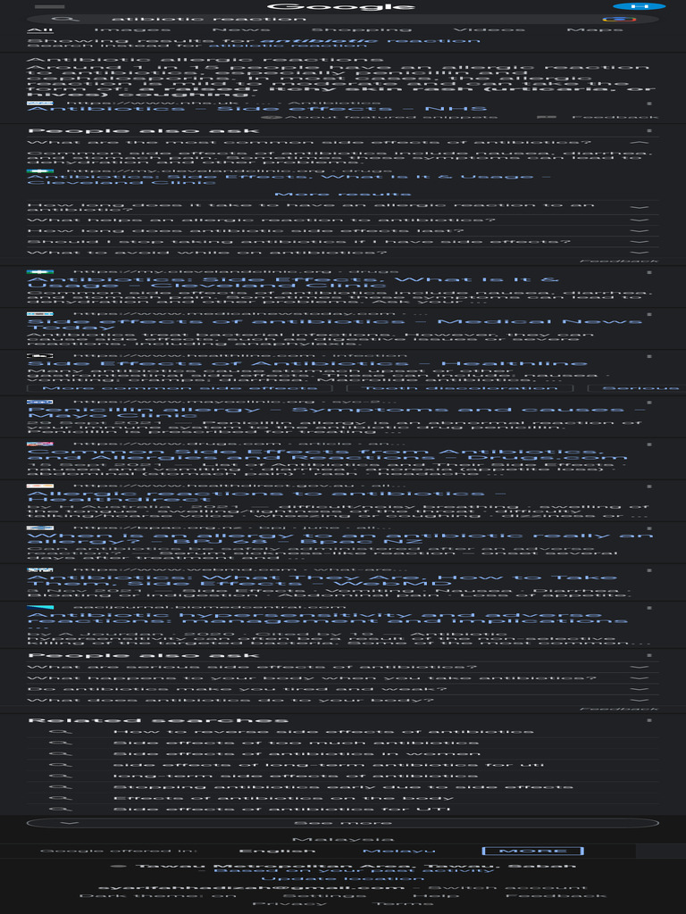 Atibiotic Reaction - Google Search | PDF | Allergy | Nausea