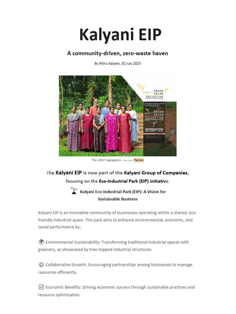 Kalyani EIP Sustainble Bussines Ideas | PDF | Waste | Environmental Technology