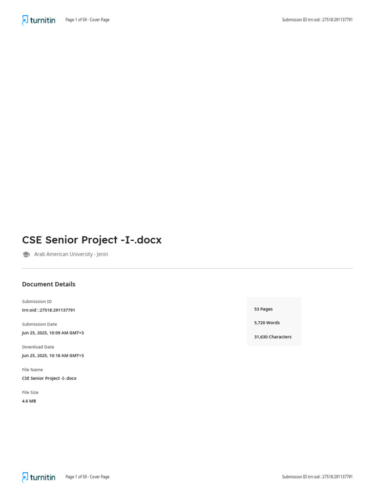 CSE Senior Project - I - Report | PDF | Citation
