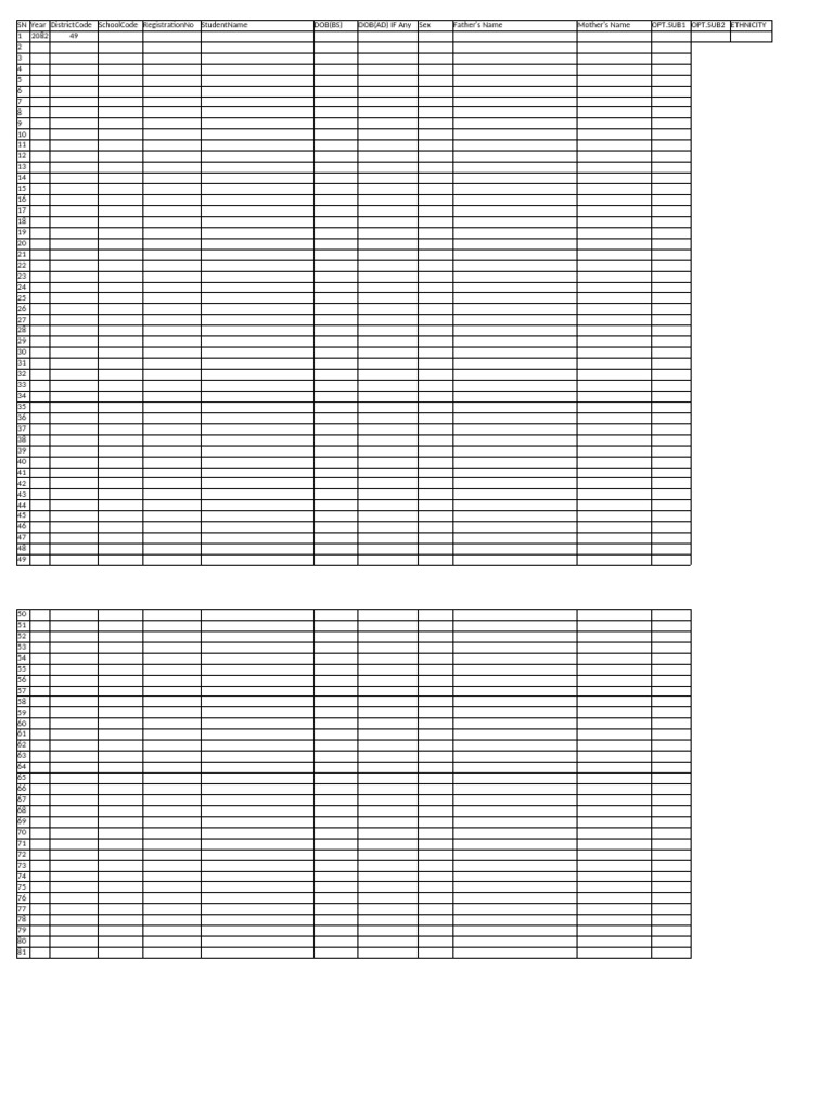Registration Upload Format 2082 | PDF