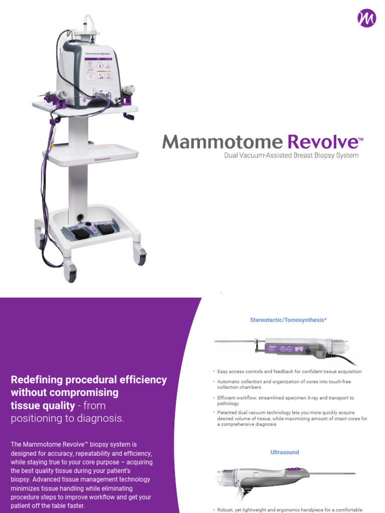 Mammotome Revolve™ Biopsy System Overview | PDF | Biopsy | Medicine