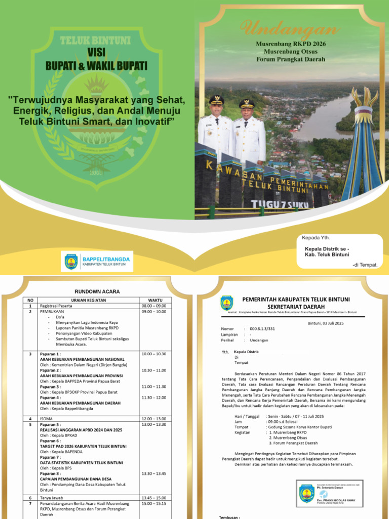 Undangan Musrenbang 2026 Distrik | PDF