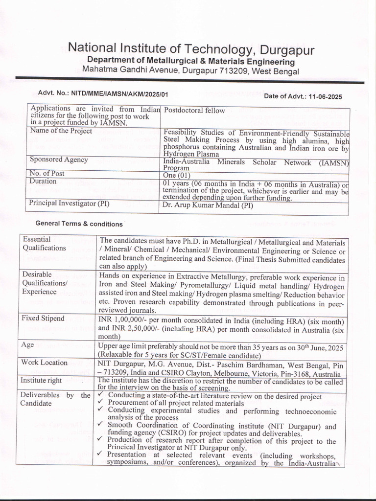 Postdoctoral Fellow | PDF