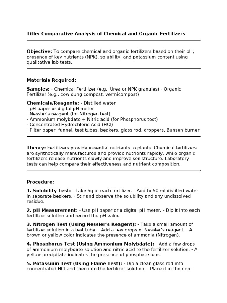 Fertilizer Analysis Project | PDF | Fertilizer | Plant Nutrition