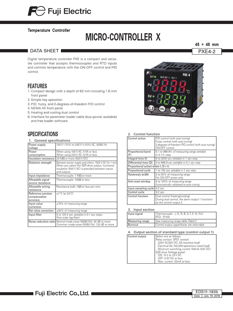 PXE Micro Controller X PXE4 2 EDS11 183b | PDF | Relay | Alternating ...