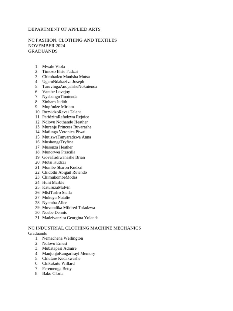 November 2024 Graduation Booklet | PDF