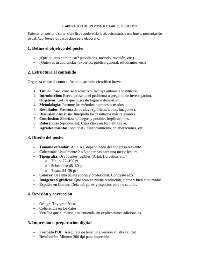 Elaboracion de Un Poster | PDF