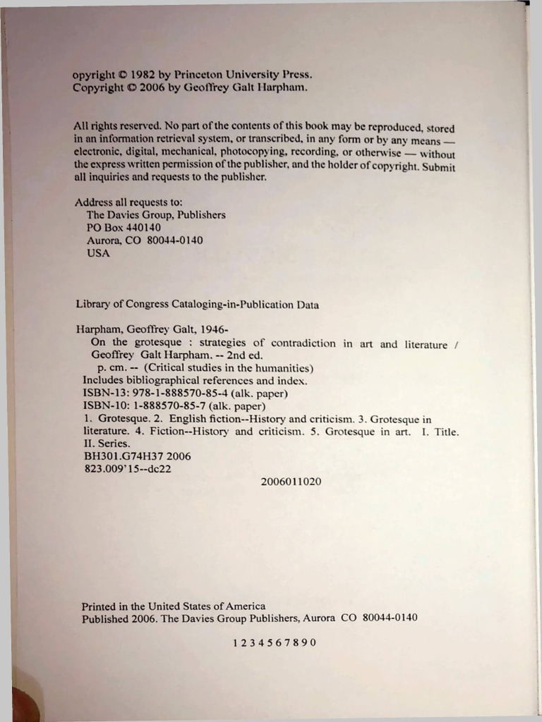 Grotesque in Art and Literature Analysis | PDF | Grotesque