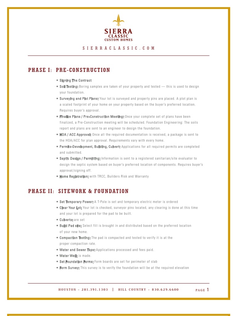 Home Construction Stages Overview | PDF | Framing (Construction) | Wall