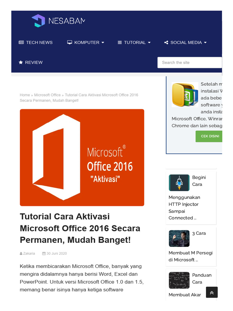 Cara Aktivasi Microsoft Office 2016 Permanen (100% Work) | PDF