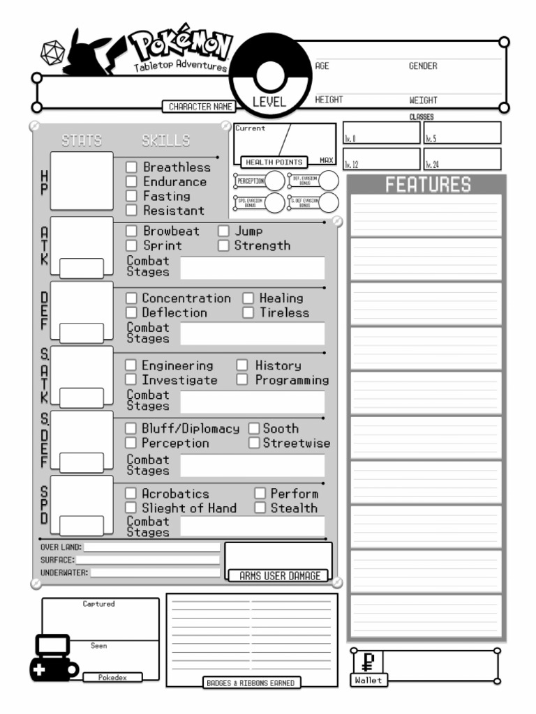 Player Sheet V2 | PDF