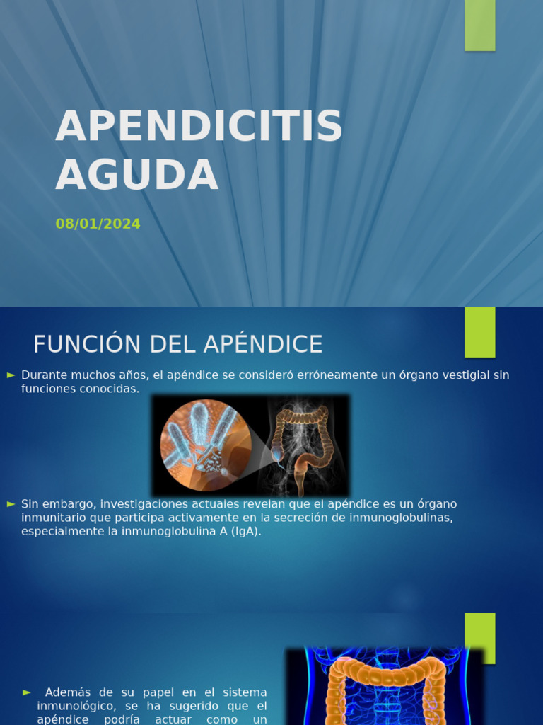 Apendicitis Aguda | PDF | Especialidades Medicas | Gastroenterología