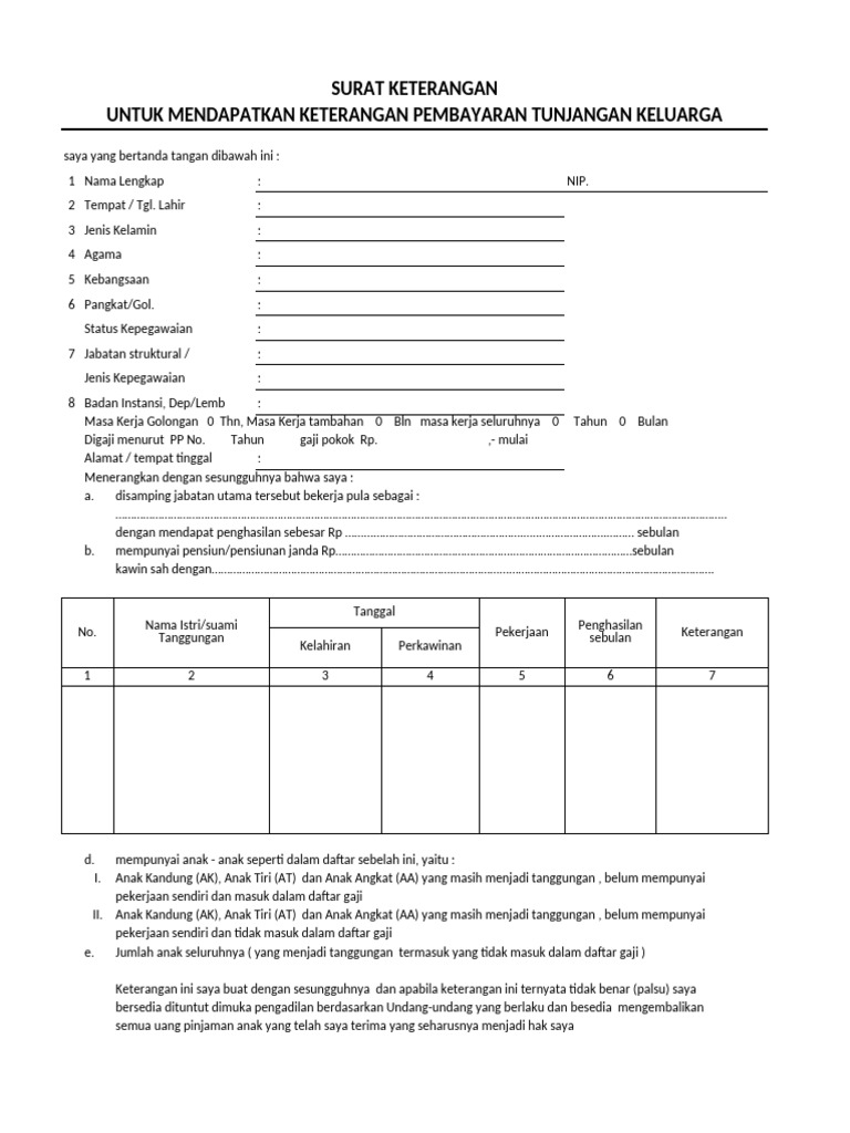 Formulir KP4 - PPPK 2025 | PDF