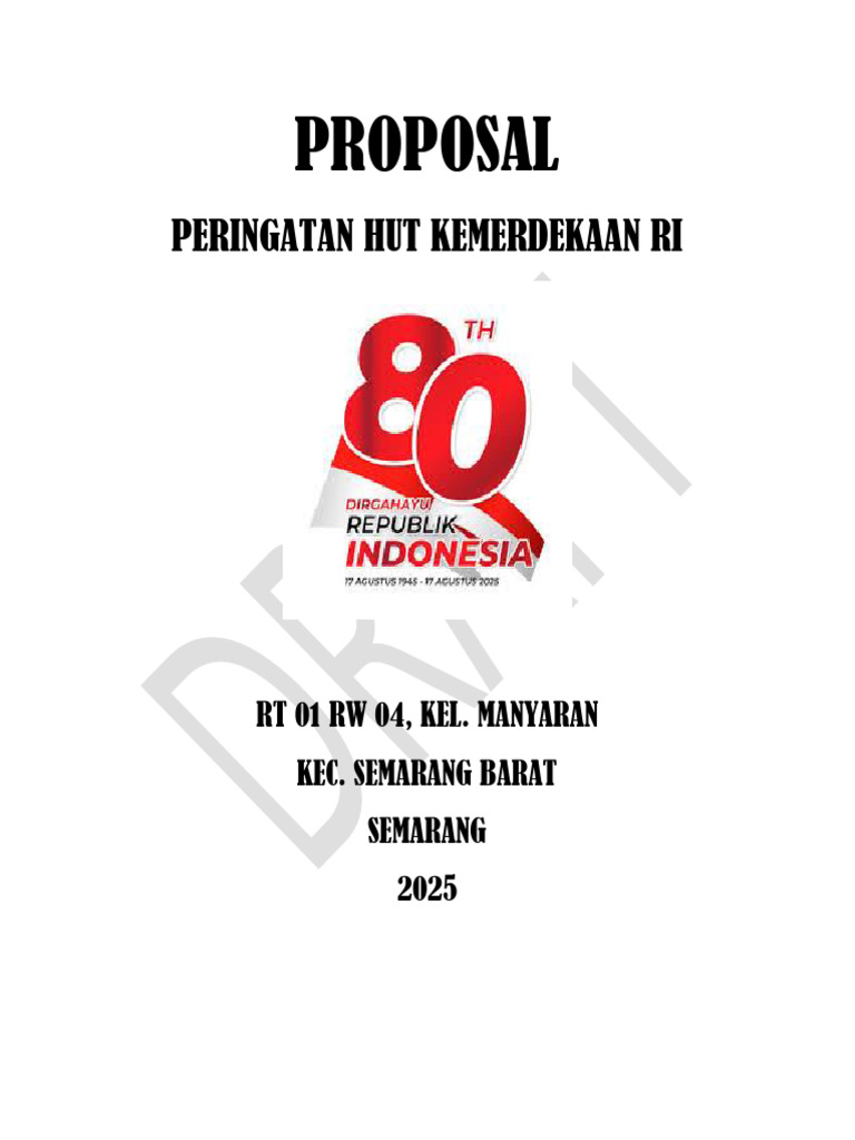 Proposal HUT Kemerdekaan RI ke-80 | PDF