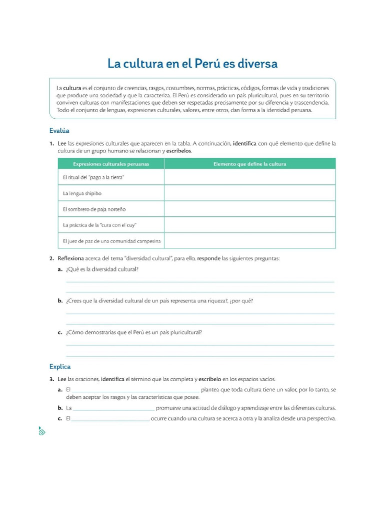 La Cultura en El Peru Es Diverda | PDF