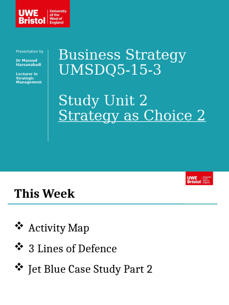 Unit 2 - Seminar Slides - Strategy As Choice 2 - JetBlue Part 2 | PDF ...