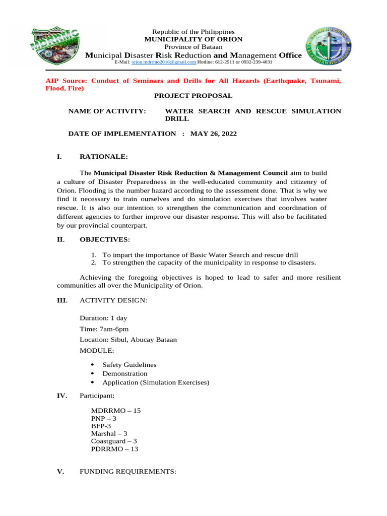 Wasar Proposal | PDF | Disaster Risk Reduction | Emergency Management