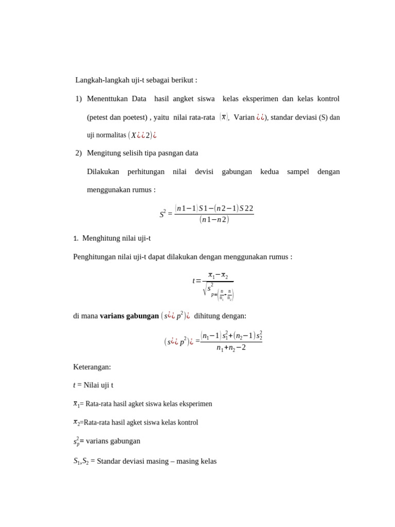 Cara Uji t Dengan Rumus Hehehe | PDF