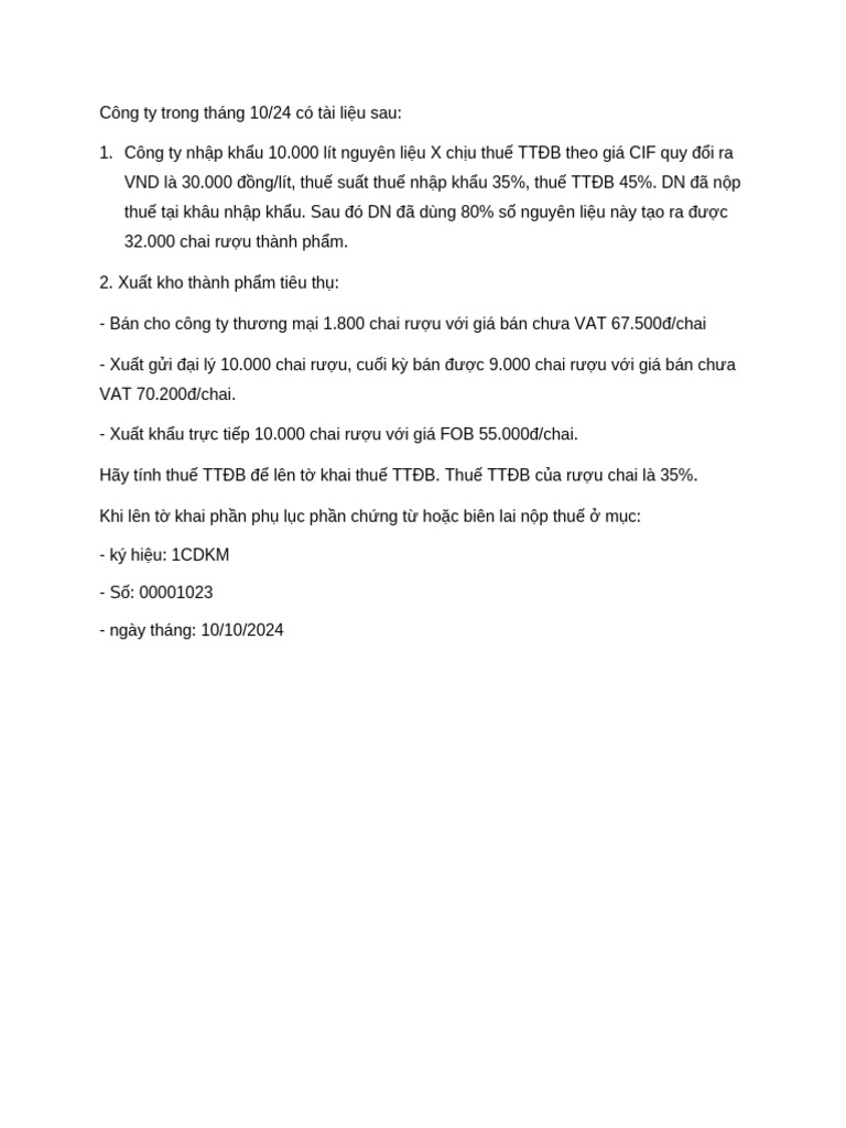 Bai Thuc Hanh Ke Khai | PDF