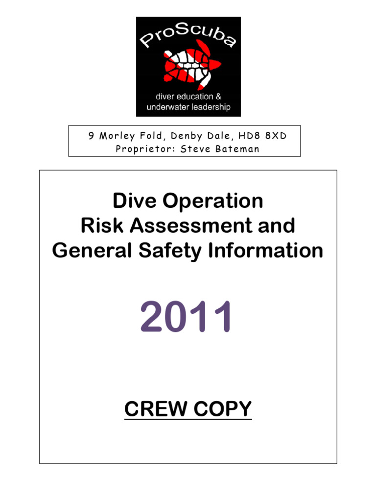 Diving Risk Assessment | PDF | Scuba Diving | Underwater Diving