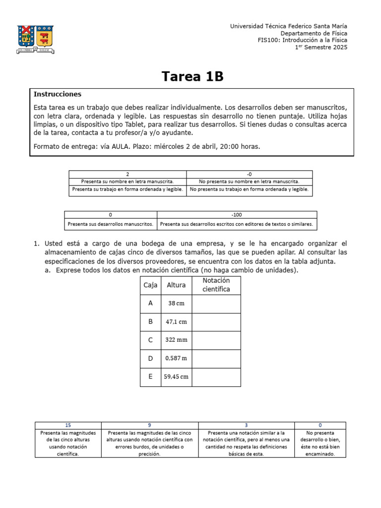 Tarea 1B | PDF | Unidad Astronómica | Ciencias fisicas