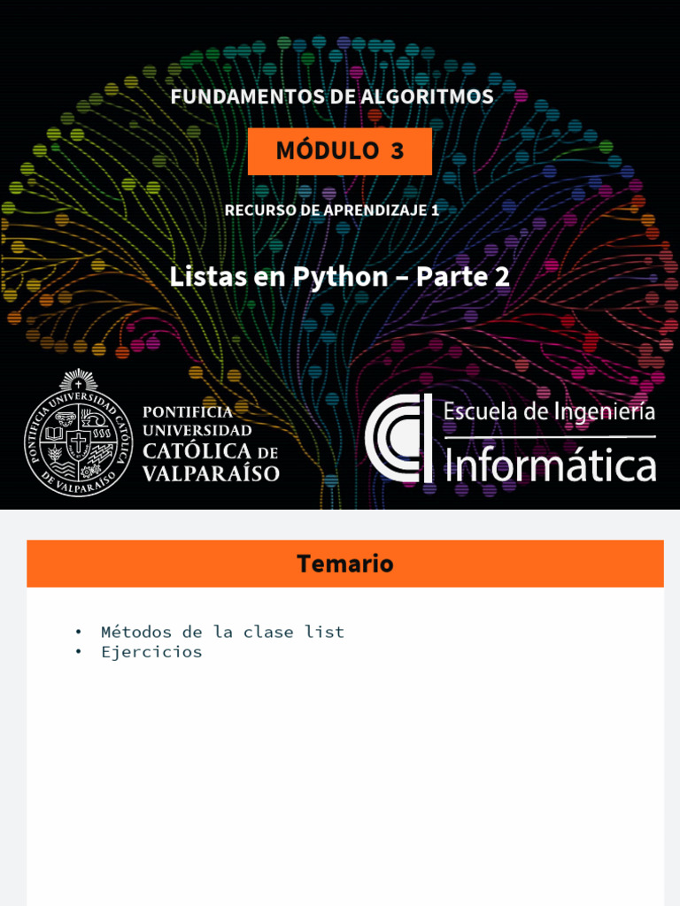 2022 1 Algoritmos M3 Rap01 Listas Part | PDF | Algoritmos y Estructuras ...