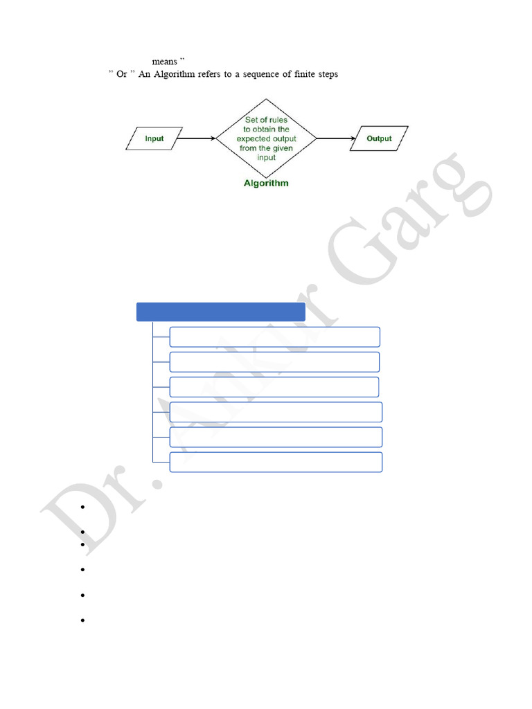 Algorithm and Its Characteristics, Time Space Trade Off | PDF