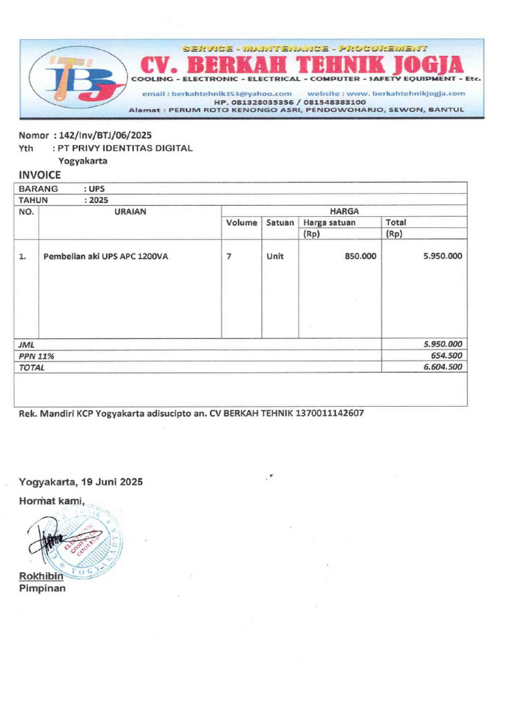 Invoice Aki UPS APC - Page-0001 | PDF