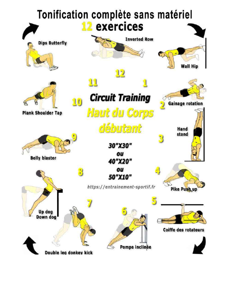 Programme Musculation Complet Sans Materiel | PDF