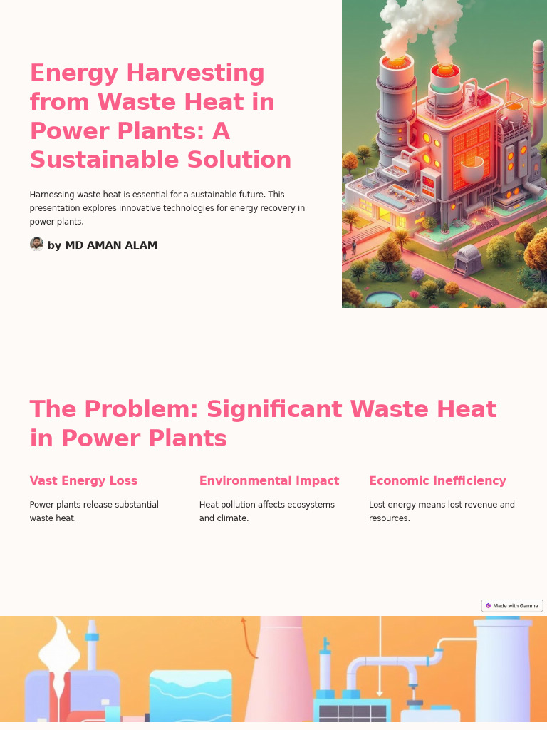 Energy Harvesting From Waste Heat in Power Plants A Sustainable ...