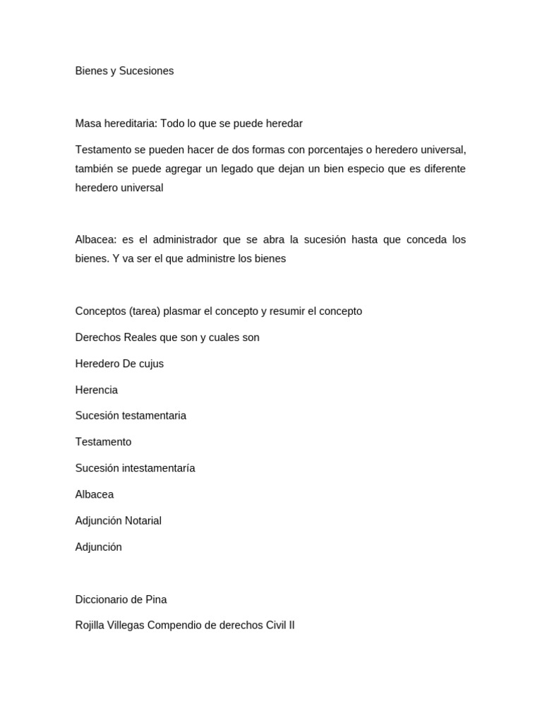 Bienes y Sucesiones | PDF | Herencia | Propiedad
