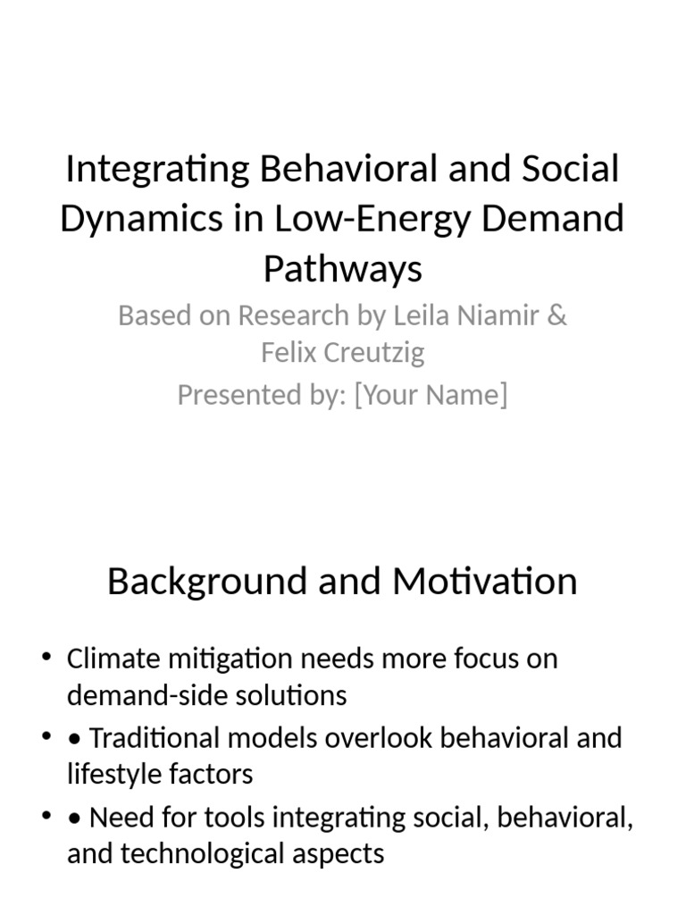 Smart Grid Behavioral Dynamics Presentation | PDF