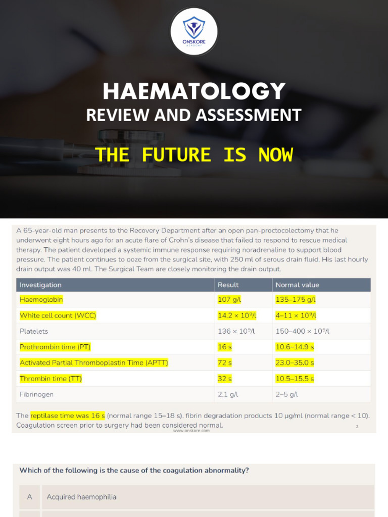 Onskore Haematology | PDF
