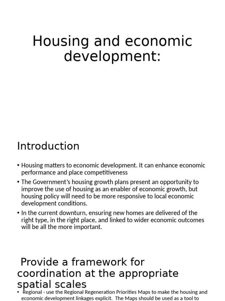 Housing's Role in Economic Growth | PDF | Recession | Market (Economics)