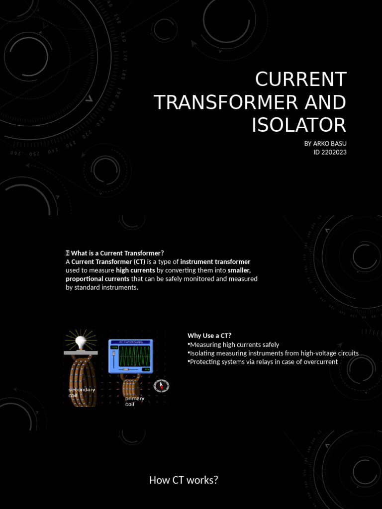 Current Transformer and Isolator | PDF