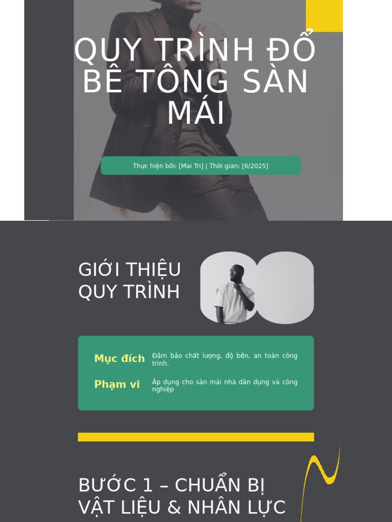 Quy Trình Đ Bê Tông Sàn Mái | PDF