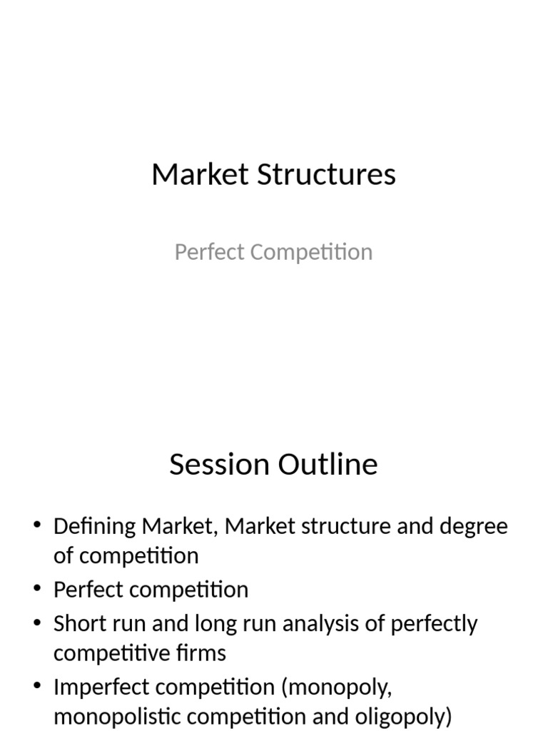 Market Structures (Perfect Competition) | PDF | Perfect Competition ...