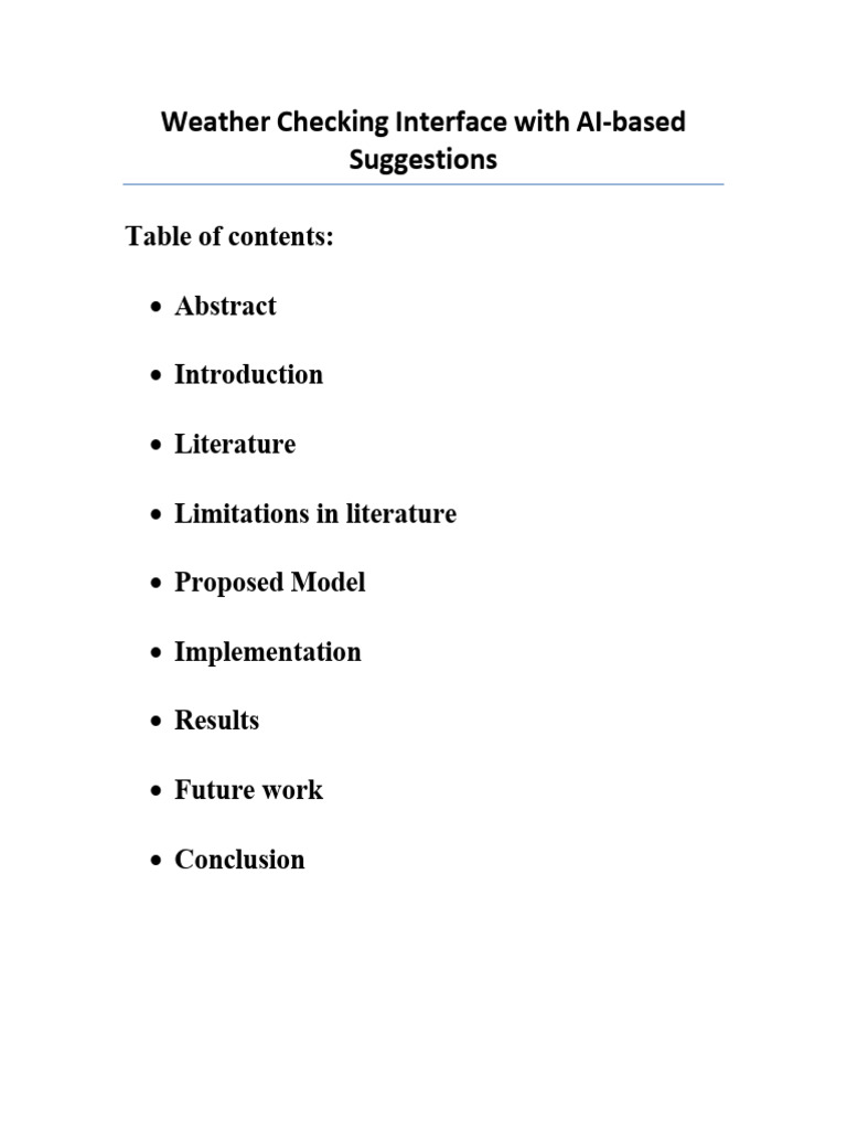 Weather - Checking - Interface - Documentation Update | PDF | User Interface | Usability