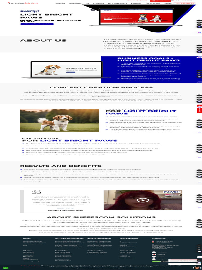 Case Study - Light Bright Paws | PDF