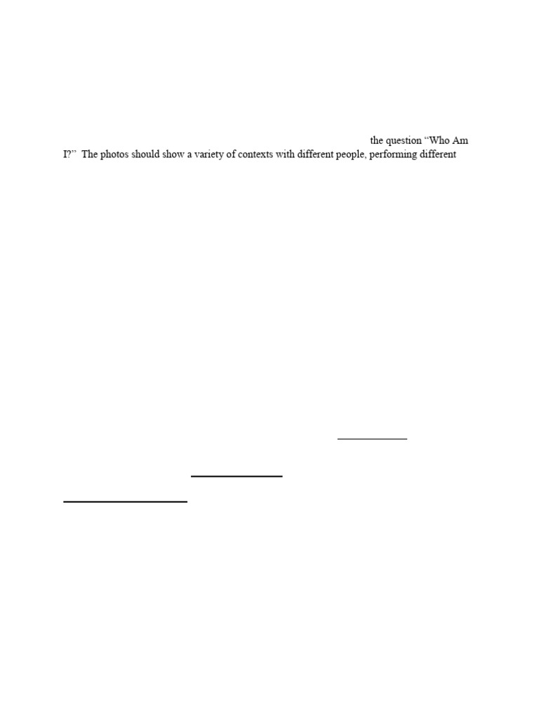 Place and Identity Photo Essay Project | PDF | Identity (Social Science ...