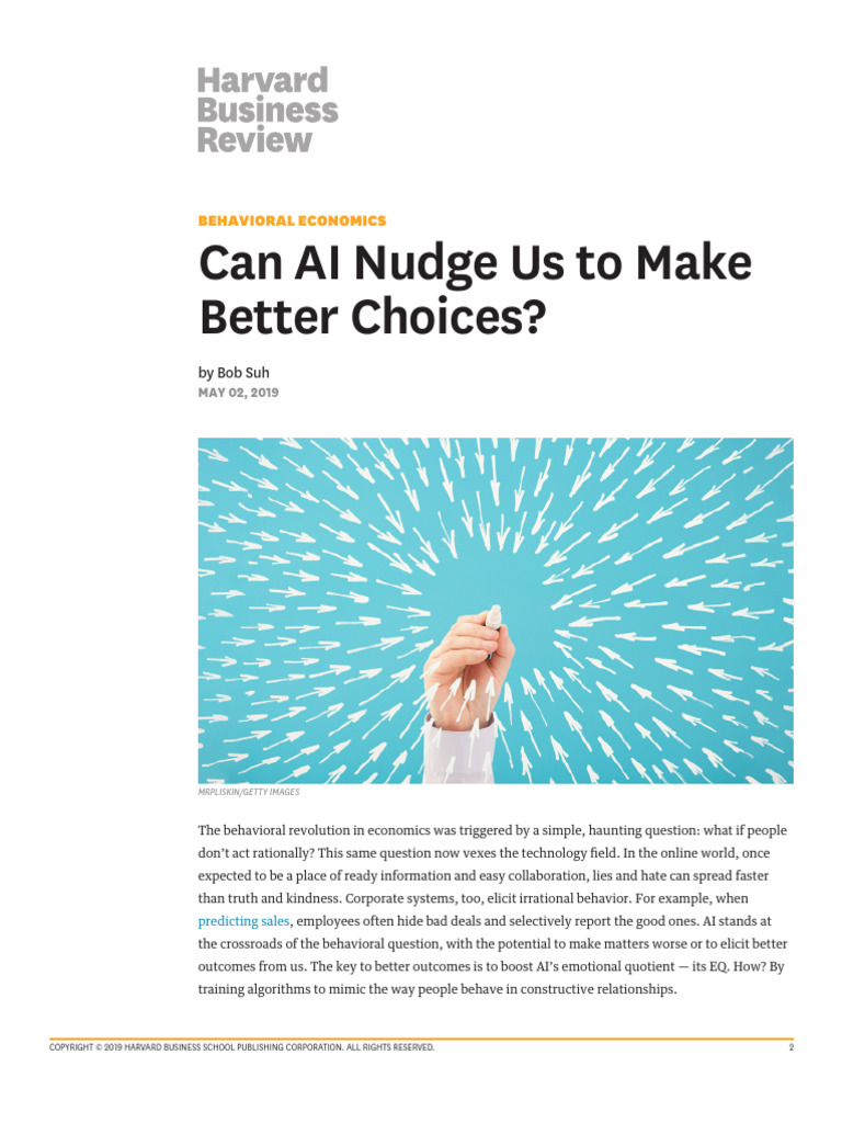 Can AI Nudge Us To Make Better Choices | PDF | Artificial Intelligence ...