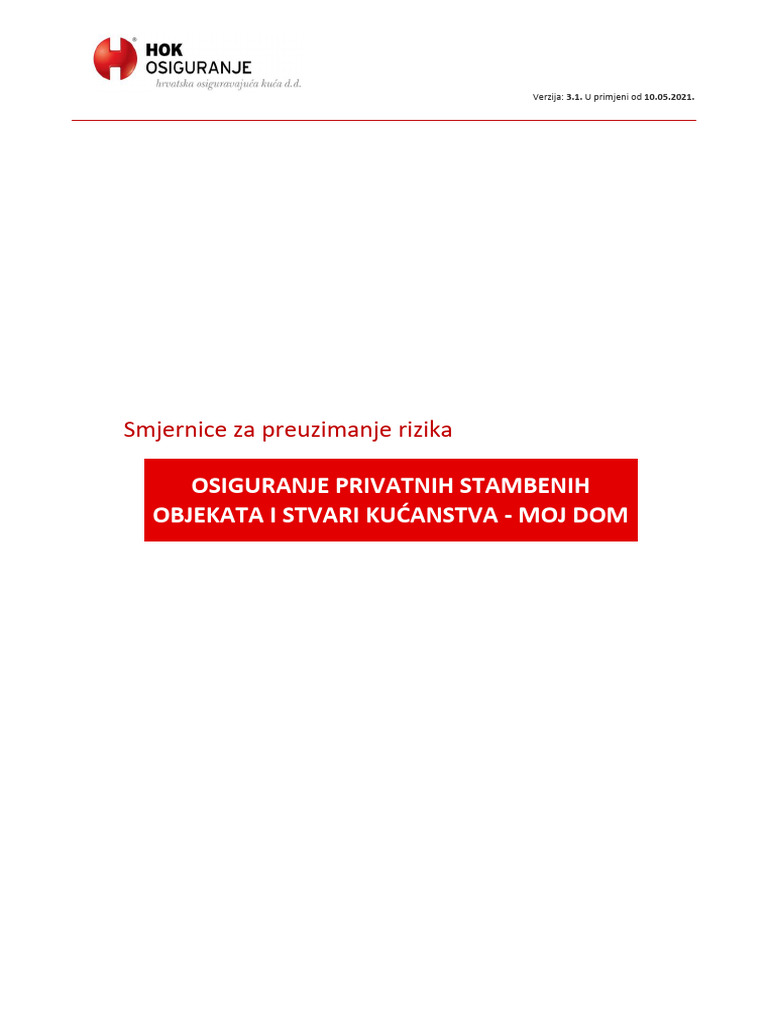 Smjernice MOJ DOM 3.1 | PDF
