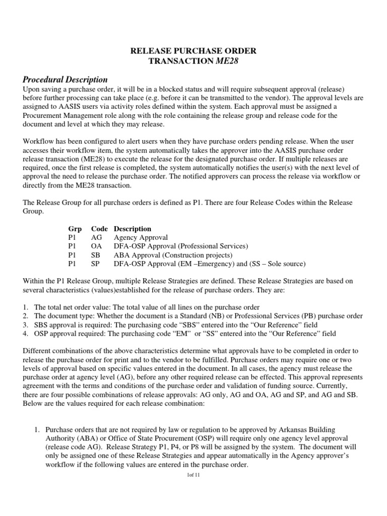 Release Purchase Orders in SAP ME28 | PDF | Procurement | Computer Keyboard
