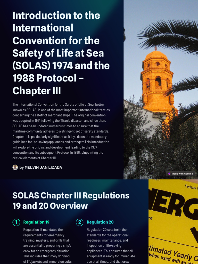 Introduction To The International Convention For The Safety of Life at ...